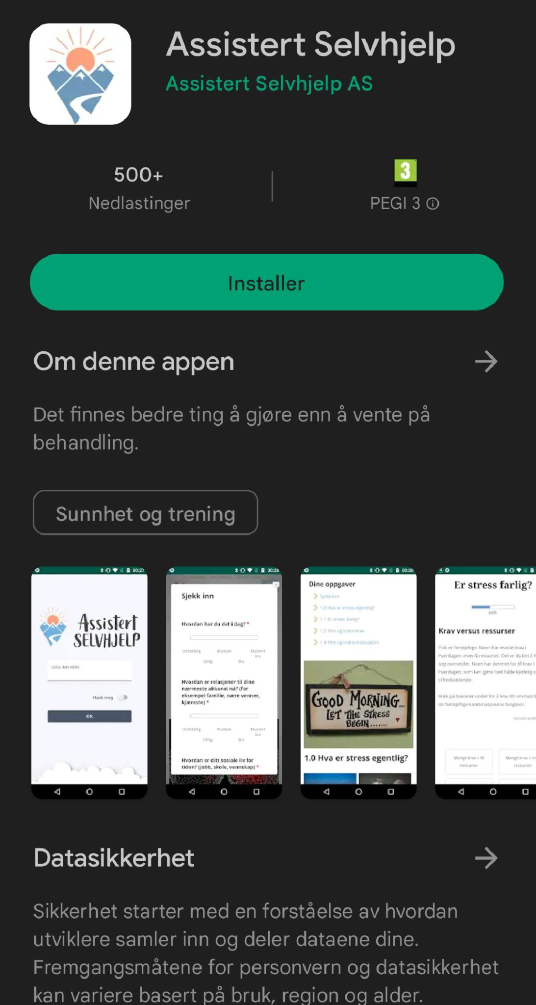 App – Assistert Selvhjelp